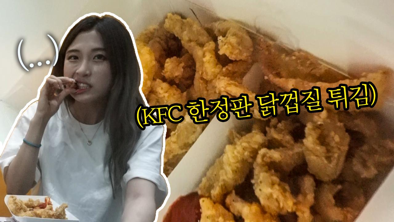 KFC 한정판 메뉴 닭껍질 튀김 리뷰 | SOOP VOD