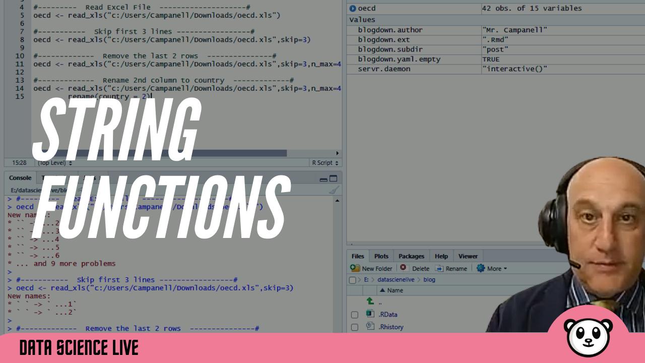 Data Science Live: String handling in R | SOOP VOD