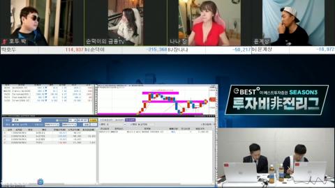 투자비전리그 시즌3 예선A조 3차(박호두 V S순덕 , 윤계상 VS 장나나) | SOOP VOD
