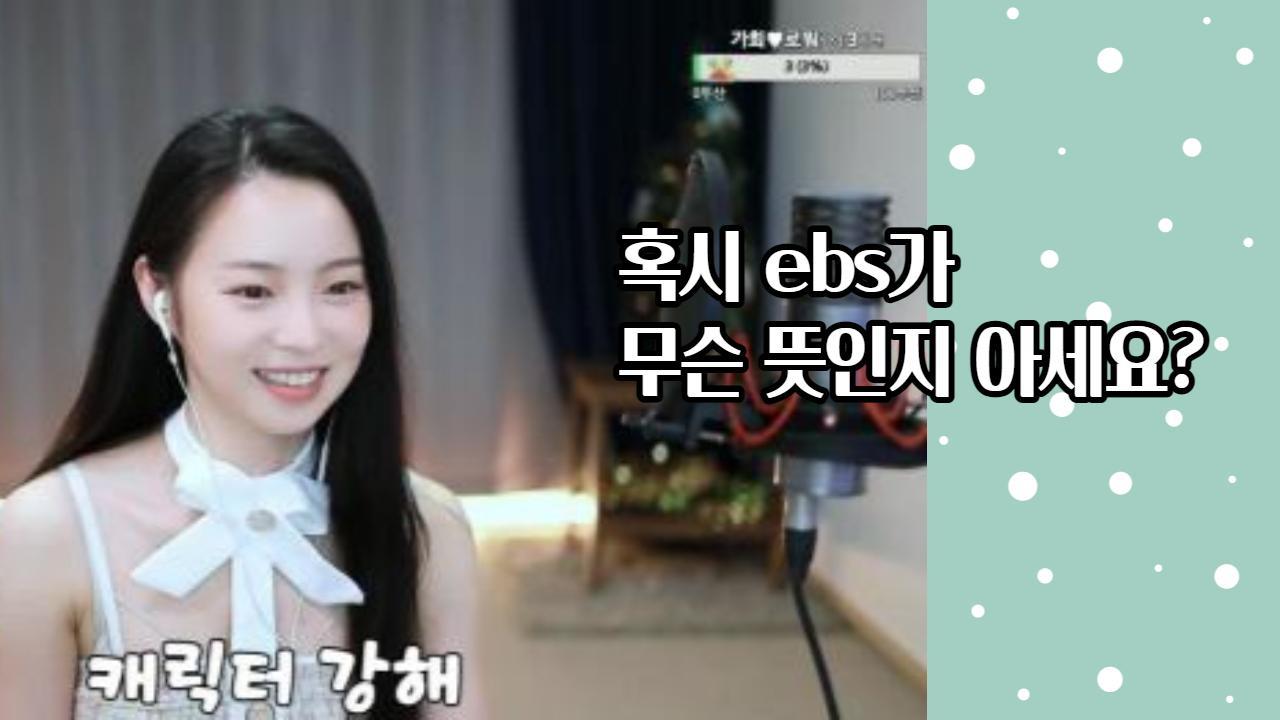 혹시 ebs가 무슨 뜻인지 아세요? | SOOP VOD