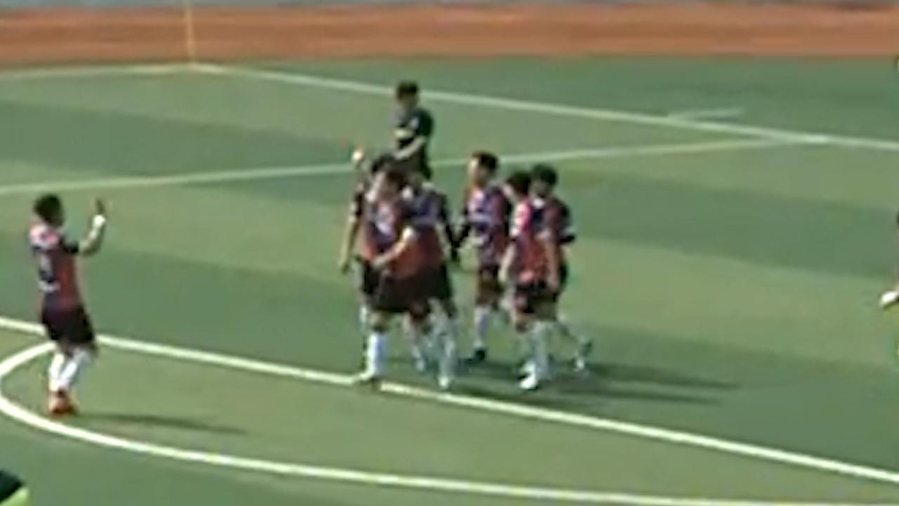 '그림 같은 2대 1 패스' 골망을 가르는 김상우의 깔끔한 마무리 / 전반 20분 [FC 투게더 vs 재믹스 FC] | SOOP VOD