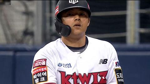 조용호의 시원한 적시타, 5회 추가 득점에 성공하는 kt! | SOOP VOD