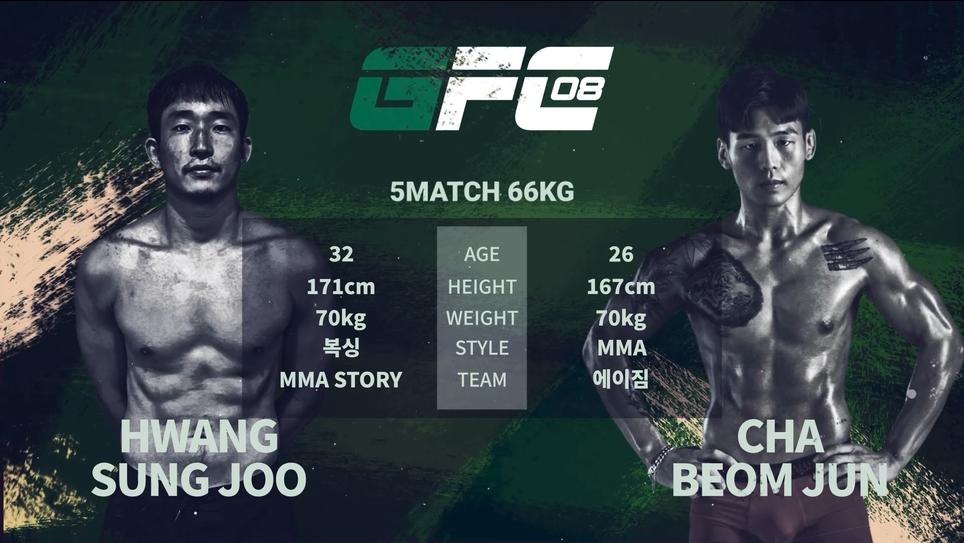 GFC08 [코메인 이벤트] 66kg 황성주vs차범준 | SOOP VOD