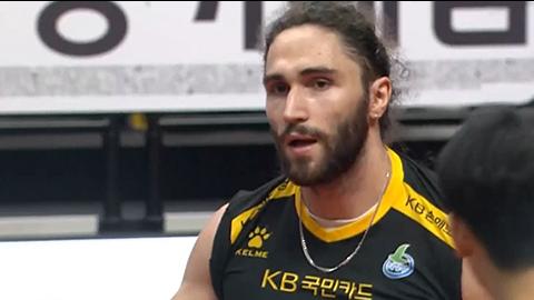 니콜라의 연속 서브에이스로 추격하는 KB손해보험 | SOOP VOD