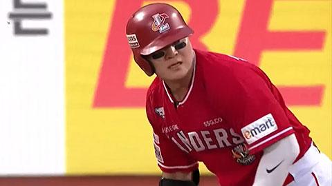 추신수의 1타점 적시타로 선취점을 가져오는 SSG | SOOP VOD