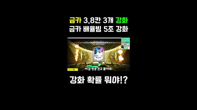 피파4 금카 5조 강화 3.8칸 3개 확률 뭐지? | SOOP VOD