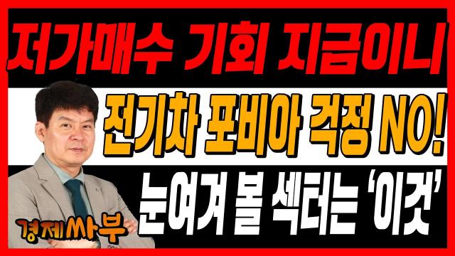 경제싸부 저가매수의 기회 지금이니~ 전기차 포비아 걱정 No 눈여겨 볼 섹터는 이것│트럼프 해리스 금리인하 엔캐리 코스피 코스닥 김민수 대표 윤석천